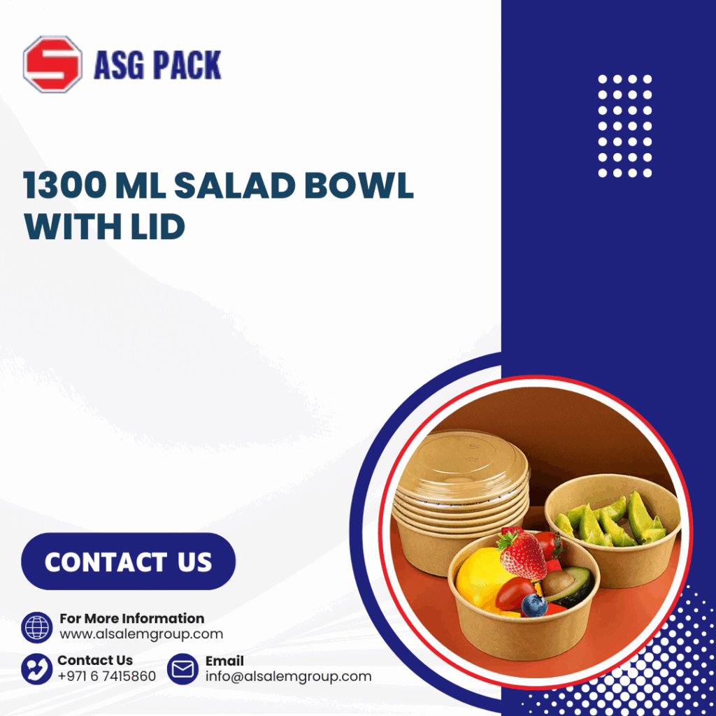 1300 ML Salad Bowl With Lid - AL Salem Trading Enterprises LLC